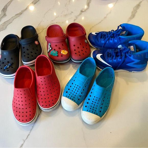 Native | Shoes | Boys Shoes Lot Sizes 2 And 13 Nike Native And Crocs 6 ...
